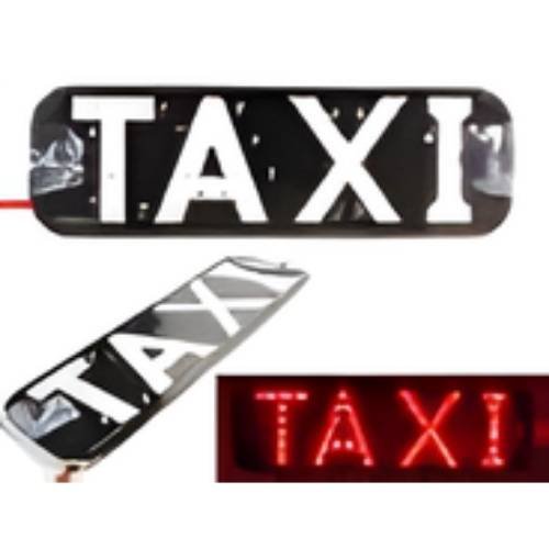 PLACA PARA TAXI SUJECIÓN CON CHUPÓN-LETRERO TAXI 19CM X 6.3CM X 1MM 12V ...